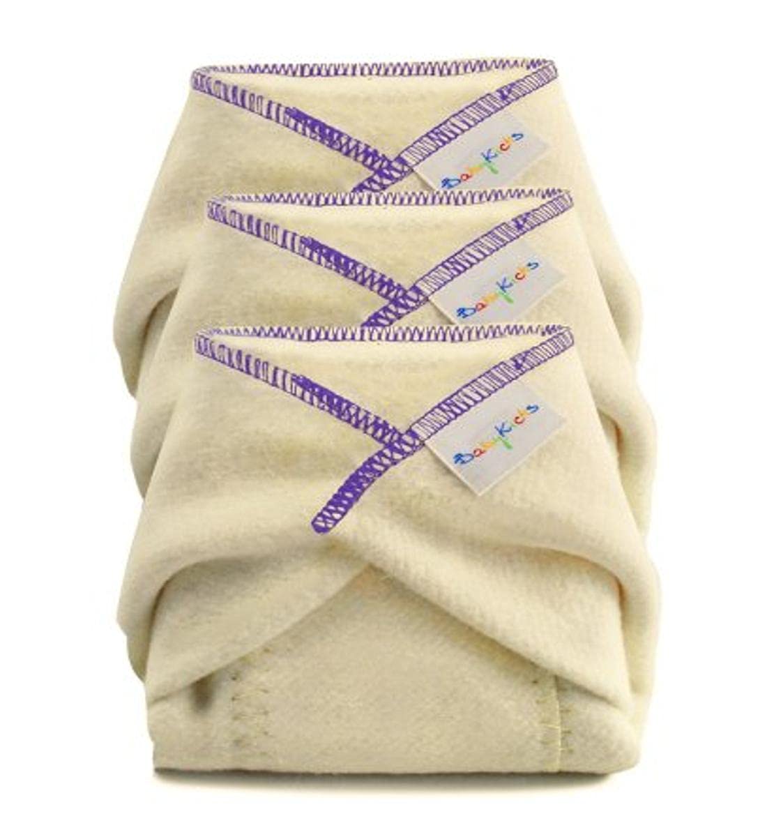 BabyKicks 3 Pack Prefold Diaper, Small