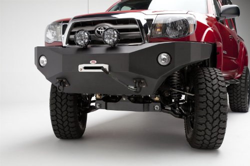 Body Armor 4x4 TC-19335 Black - Steel Front Winch Bumper for 2005-2011 Toyota Tacoma