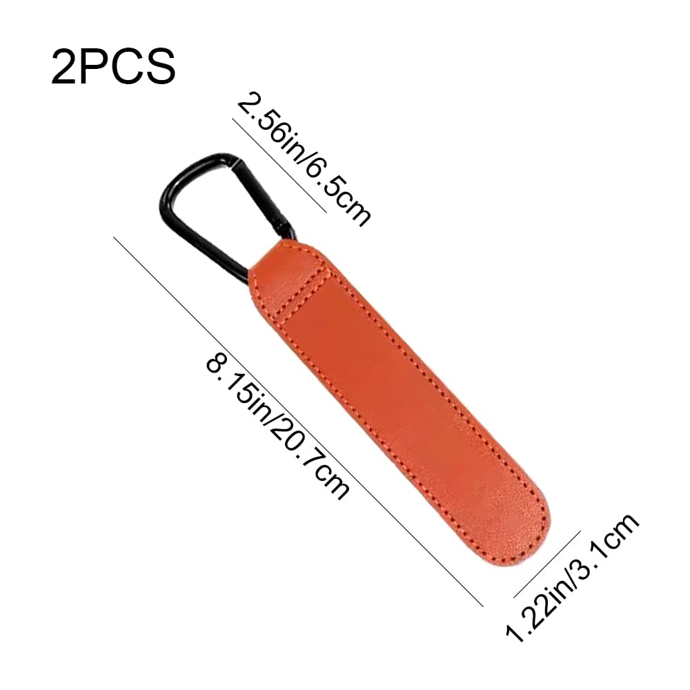 2 Pcs Brown Buggy Clips Leather Buggy Pram Hook Clips Sturdy Pushchair Hooks for Hanging Shopping Dressing and Diaper Bags