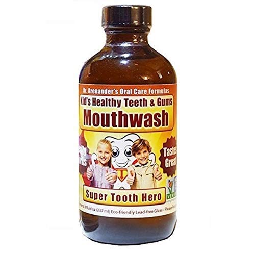 Best Kid's Healthy Teeth & Gum Mouthwash - Kid's Love The Minty Taste! Organic/nonGMO - Anti-Cavity, Anti-Plaque, Restores Gum Health