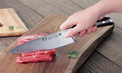 Cangshan TS Series 1020878 Swedish 14C28N Steel Forged 8-Piece Knife Block Set, Walnut