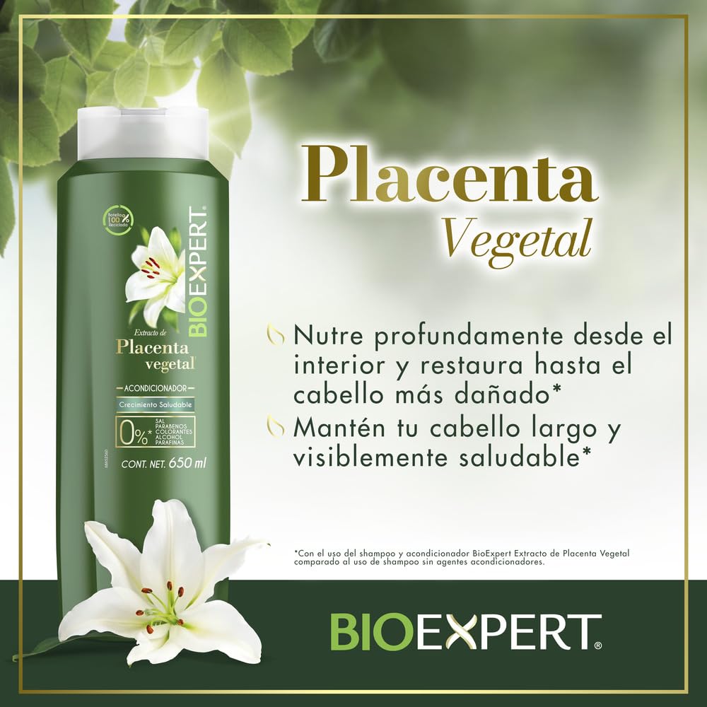 BIOEXPERT EXTRACTO DE PLANCENTA VEGETAL ACONDICIONADOR & SHAMPOO 350 ML