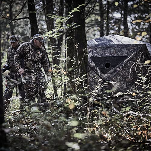 Ameristep Brickhouse Hunting Blind | 3-Person Ground Blind in Mossy Oak Break-Up Country, One Size