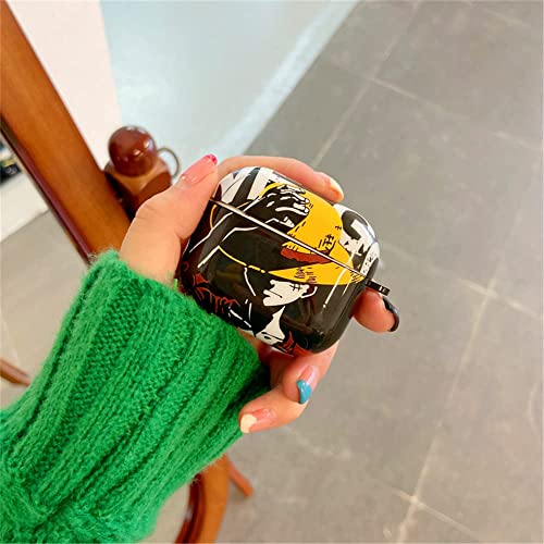 Airpods 3 Case 3rd Generation Airpods 3D Fashion Cute Cartoon Character Theme Design Protective case, Suitable for Airpods 3 Wireless Charging, with Keychain Airpods 3 case (Straw Hat Luffy)