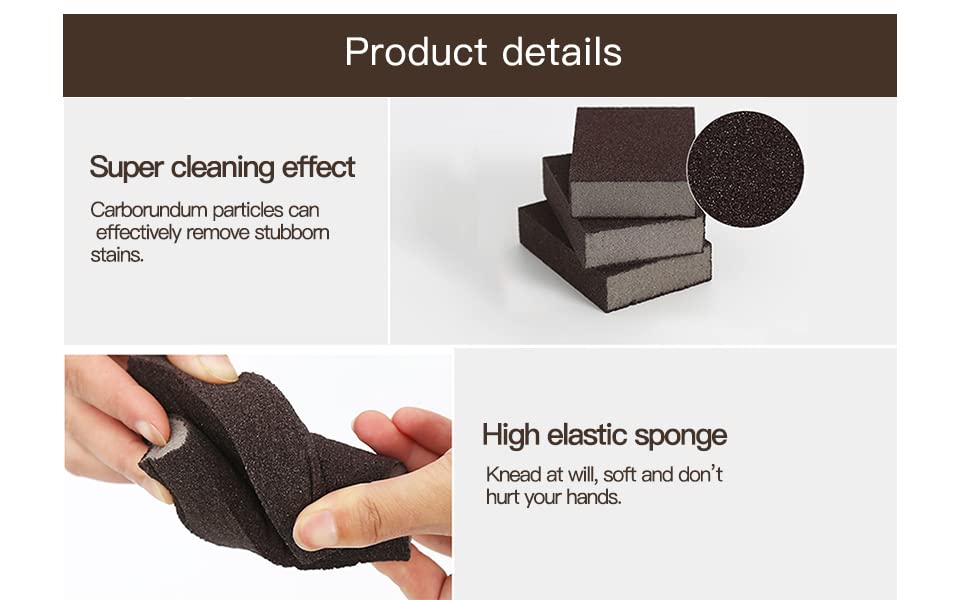 Dr.WOW 6pcs/lot Magic Cleaning Sponge Carborundum Sponge Brush Household Cleaning Tools Eraser Nano Sponge Washing Kitchen Tool Emery Cleaner 3.94 * 2.76 * 0.98in