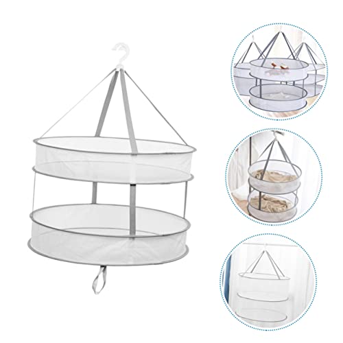 Alipis Double Clothes Basket Dish Drying Rack Large C Fold Towels Mesh Bra Mesh Drying Rack Socks Drying Hanger Clothes Drying Net Underwear Drying Net Socks Drying Mesh Net Grey Mesh
