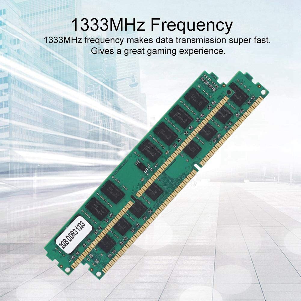 Focket Memory Upgrade RAM,2GB 1333MHz DDR3 Memory Data Transmission 240pin DDR3 2GB 1333MHz for Intel/AMD