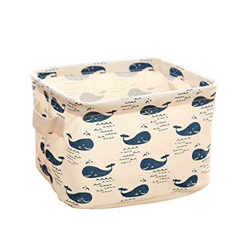 Collapsible Storage Bins Basket Organizers Canvas Bag Foldable Storage BinsToy Organizer for Nursery Storage, Kid's Toy & Laundry, Gift Baskets,Pack of 4
