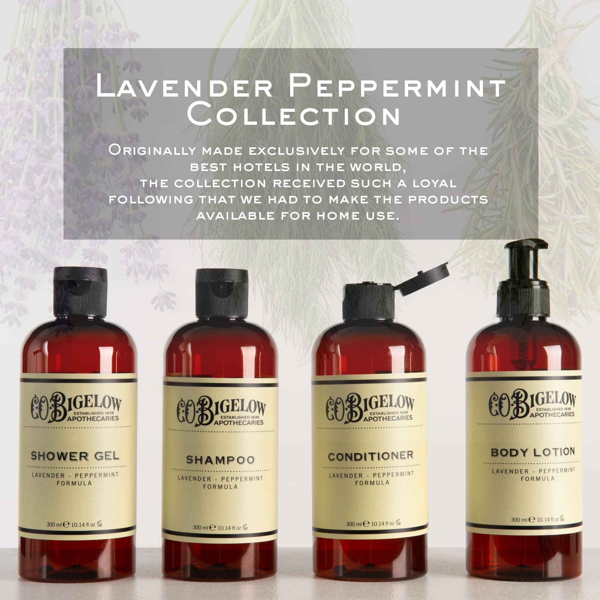 C.O. Bigelow Conditioner, Lavender Peppermint Conditioner Moisturizes & Softens Hair, Hydrating Luxury Conditioners for Men & Women, 10.4 Fl Oz.