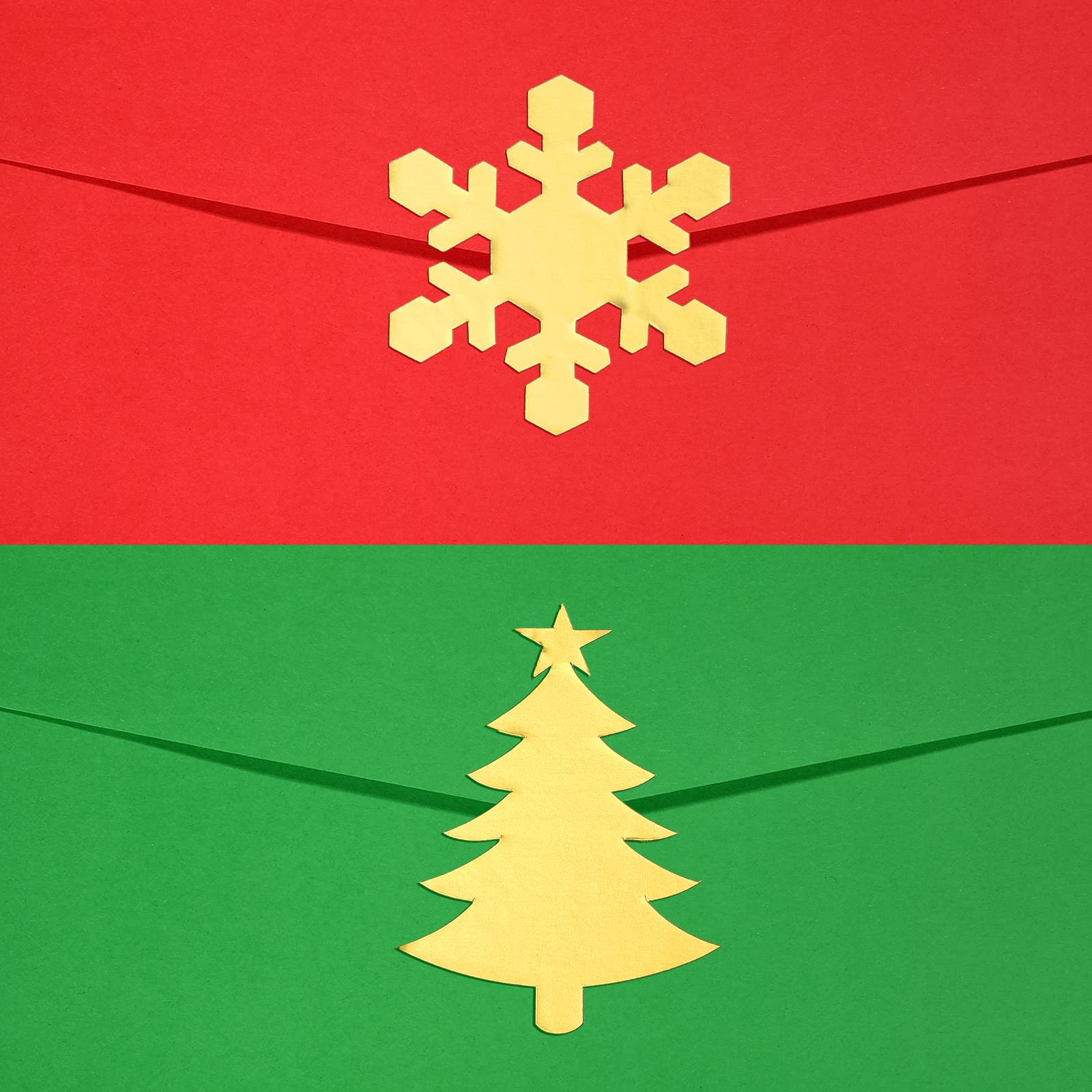 360 Pcs Christmas Envelope Seal Stickers Gold Snowflake Stickers Christmas Tree Seals Holiday Stickers Xmas Envelope Decals for Mail Wedding Invitation Greeting Card Party Gift Bag