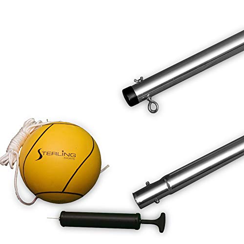 STERLING Sunnywood Sports Premium Tetherball Set for Outdoor Backyard with Ball, Rope and Pole 10-1/2' Height