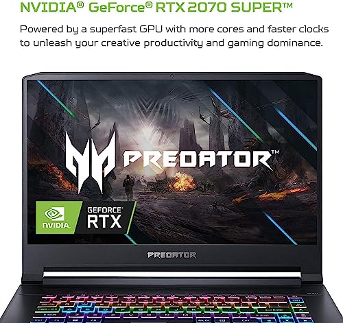 acer Predator Triton 500 PT515 15.6" FHD IPS 300Hz Gaming Laptop, 10th Gen Intel 6-Core i7-10750H, 64GB RAM, 2TB PCIe SSD, NVIDIA GeForce RTX 2070 8GB, RGB Keyboard, Windows 10 Home + HDMI Cable