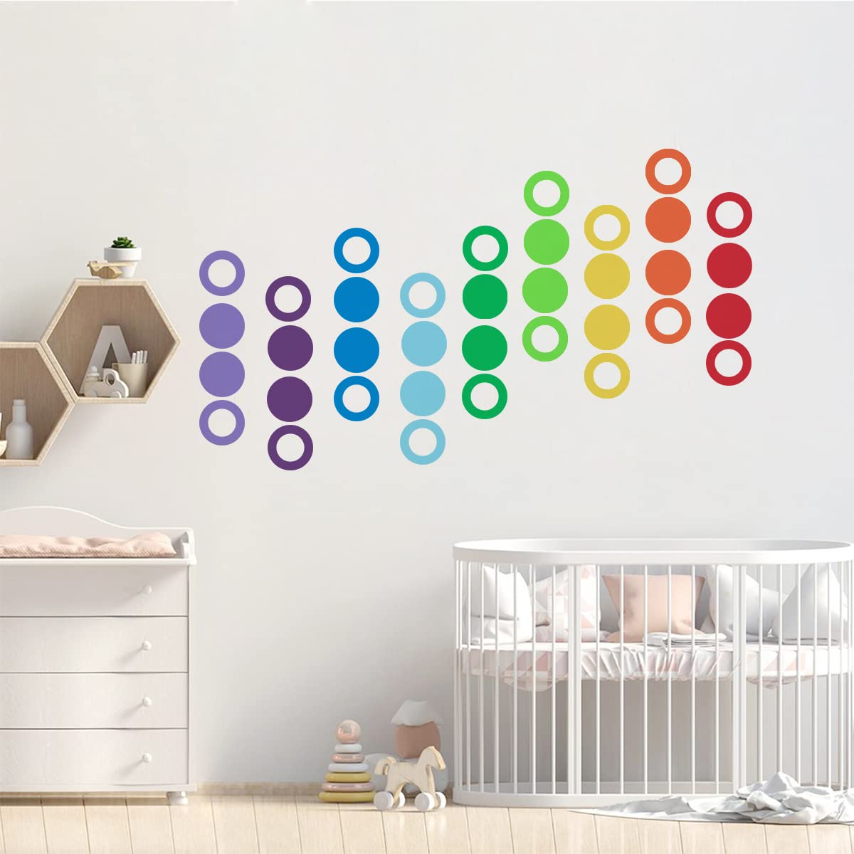 4 Inch Circle Wall Decals Abstract Wall Decal Modern Polka Dot Decals Minimalist Wall Stickers Removable Peel and Stick Wall Decals for Living Room Office Farmhouse Decor