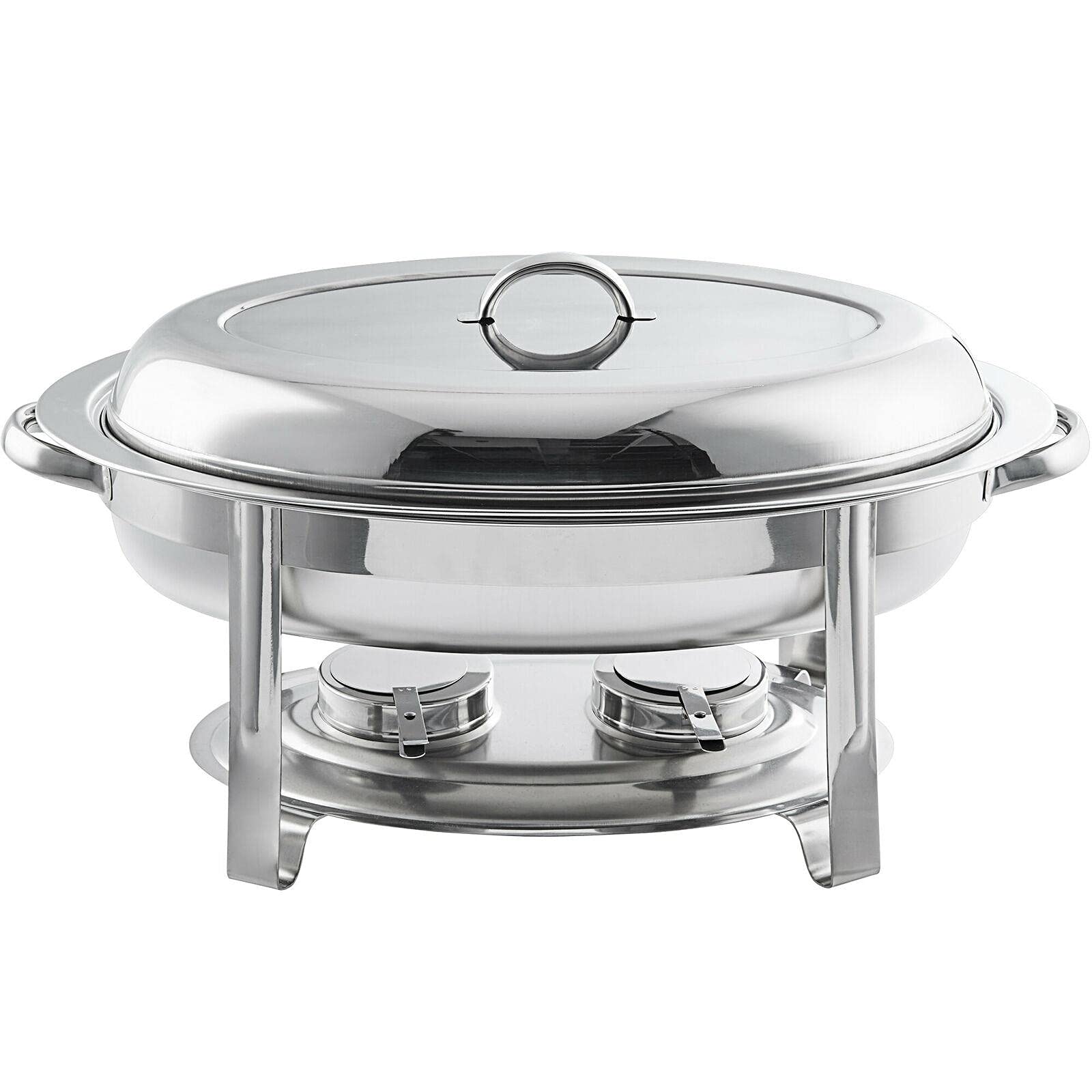 6 Qt. Oval 23 Size Stainless Steel Chrome Accent Chafer Chafing Dish Food warmer buffet set servers and warmers for parties dishes warmers, Silver, (4630246)