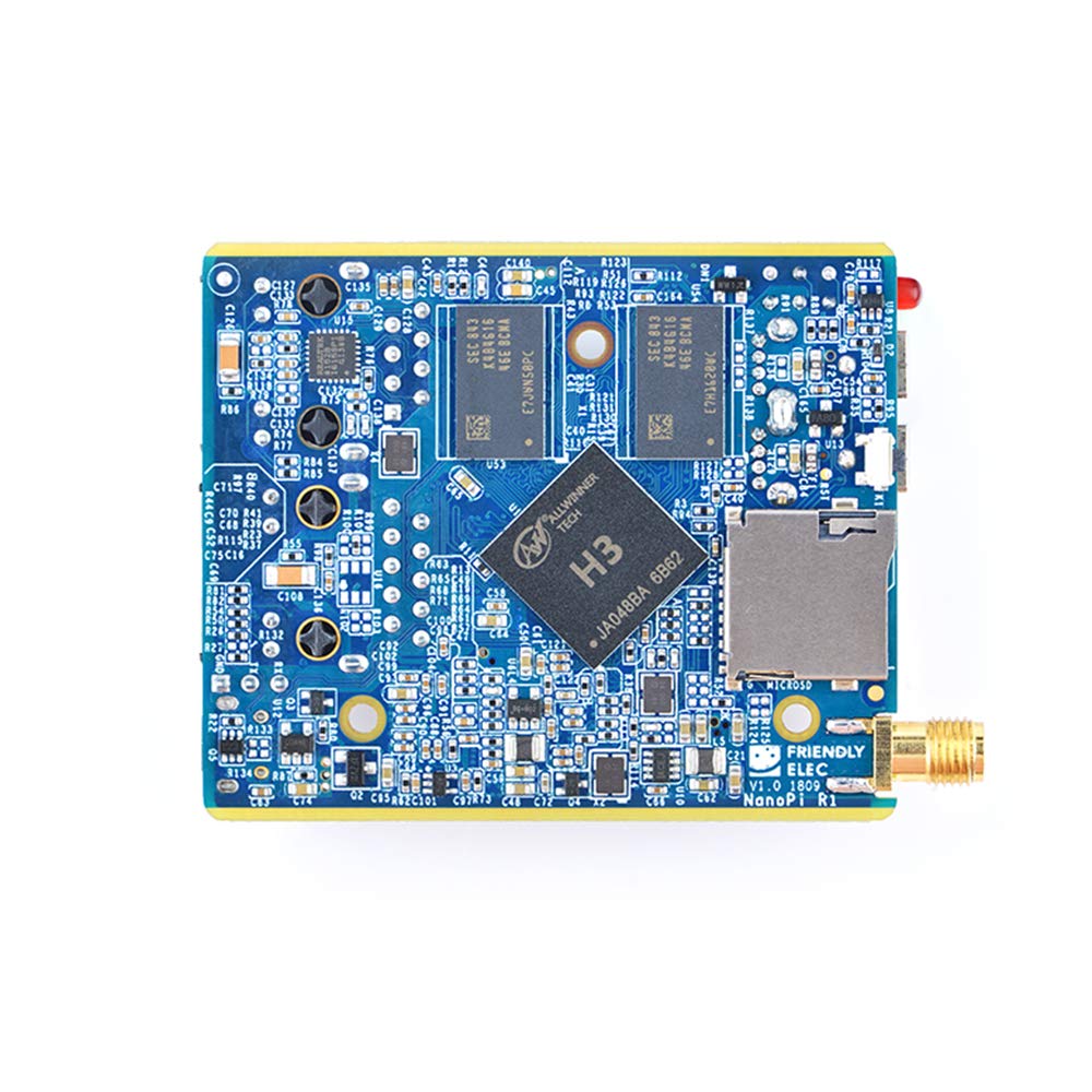 NanoPi R1 Allwinner RAM 1GB H3 Dual Ethernet Port, Wifi & BT, onboard eMMC with USB & Serial Port for loT
