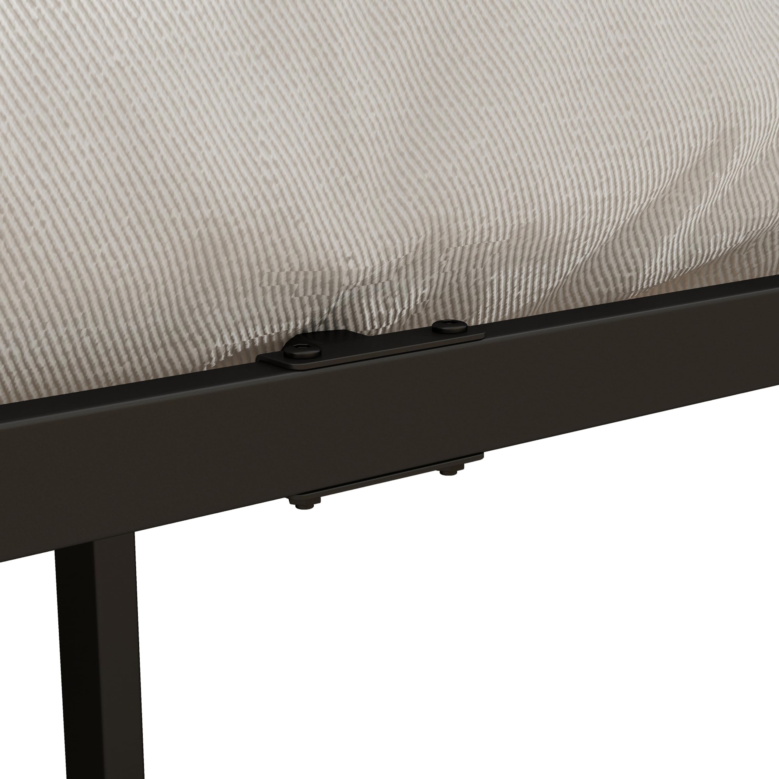HUAXIN LUCKY 12 Inch Twin Bed Frames No Box Spring Needed,Heavy Duty Metal Platform Bed Frame High Profile Mattress Foundation with Underbed Storage,Noise Free,Easy to Assembly,Black