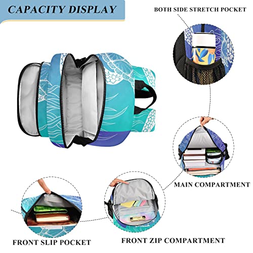 ALAZA Sea Turtle under Water Boho Style Backpacks Travel Laptop Backpack