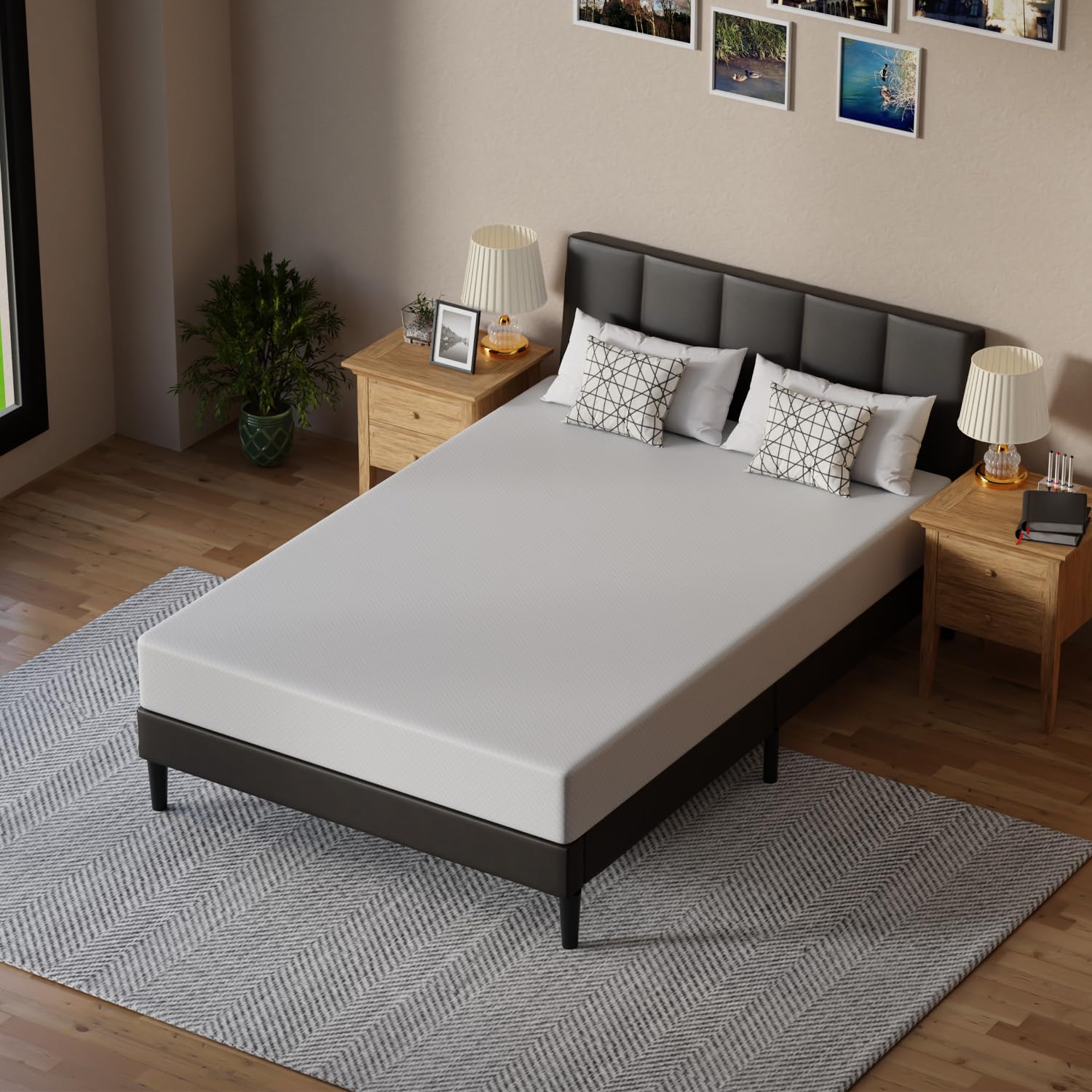 8 Inch Full Size Mattress,Gel Memory Base Foam Full Mattress,Pressure Relieving,Cooler Sleep Supportive,Full Mattress in a Box,CertiPUR-US Certified,Bed-in-a-Box,Full,75" L x 54" W x 8" Th
