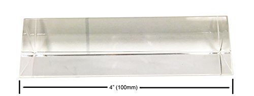 Amlong Crystal 4 inch Optical Glass Equilateral Prism for Teaching Light Spectrum Physics and Photo Photography Prism, 100mm