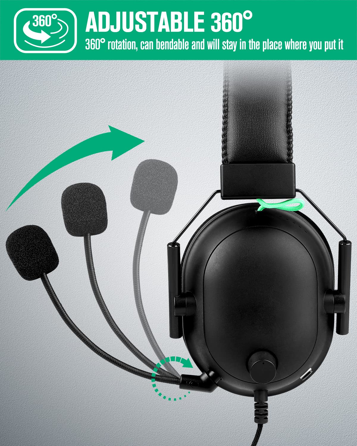 AKKE Hyperx Headset Mic Replacement Cloud Flight 3.5mm Jack Detachable Microphone Boom Noise Cancelling Compatible for Kingston HyperX Flight, Flight S,Gaming Headsets