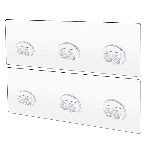 Ouligay 2PCS Shower Caddy Adhesive Hooks Replacement No Drilling Shower Wall Caddy Hooks Strong Sticker Hooks Corner Shower Caddy Adhesive Sticker for Bathroom Shower Caddy
