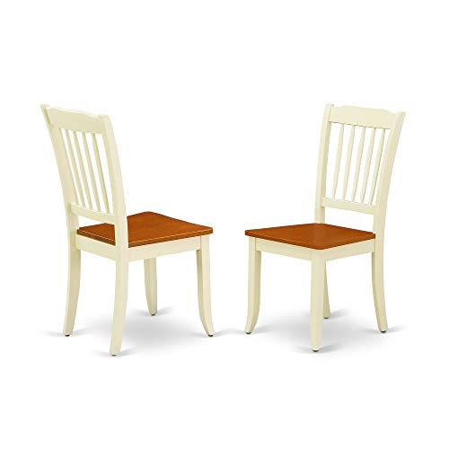 East West Furniture NIDA6-BMK-W Dining Set, 6-Piece