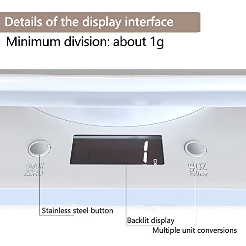 BIGNADO Digital Puppy Scale Small Pet Scale for Puppies High Precision Wiggle-Proof Multi-Function Electronic Kitten Scales Weigh Rabbit or Puppy Mini Gram Weight for Newborn Pets, 11.6''*7.3''