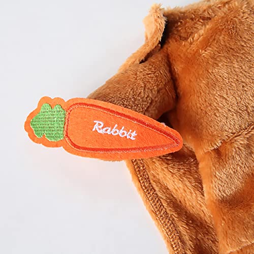 Alidamo Dog Costume Halloween Shirt for Pet Cat Puppy Christmas Turkey Clothes Outfits Brown Rabbit Small