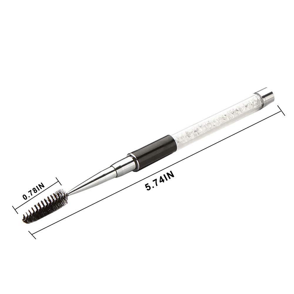2PCS Professional Mascara Brushes Wands Eyebrow Brush With Cap Portable Eye Brush Eyelash Wands Brushes Makeup Applicator Cosmetic Brushes for Travel
