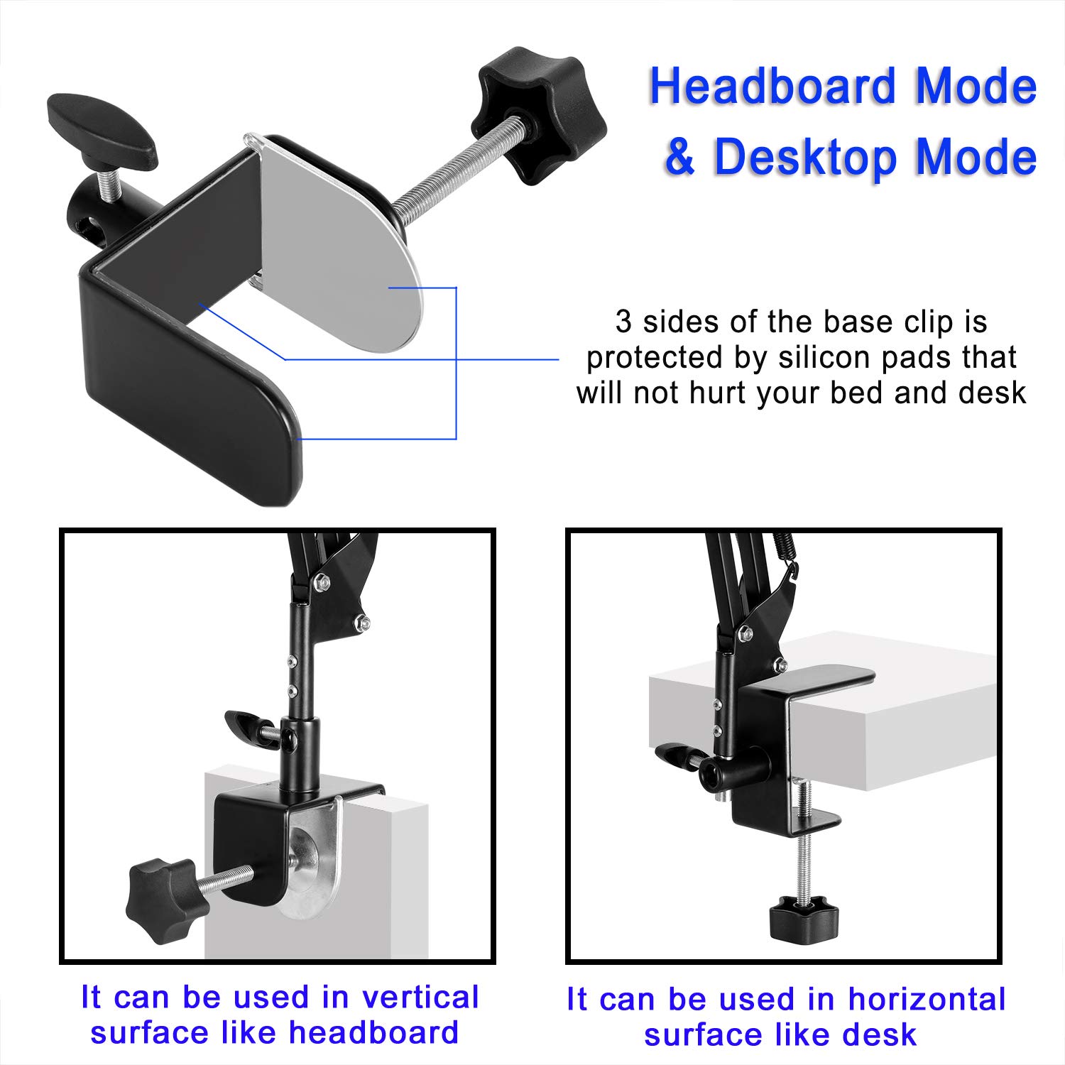 Tablet Stand Adjustable,Foldable Tablet Stand for Bed,Aluminum Universal Flexible Tablet Holder with 360 Degree Rotation Compatible with iPad/iPhoneX/iPad Pro/N-Switch,or Other 4.5~12.9 Inches Devices