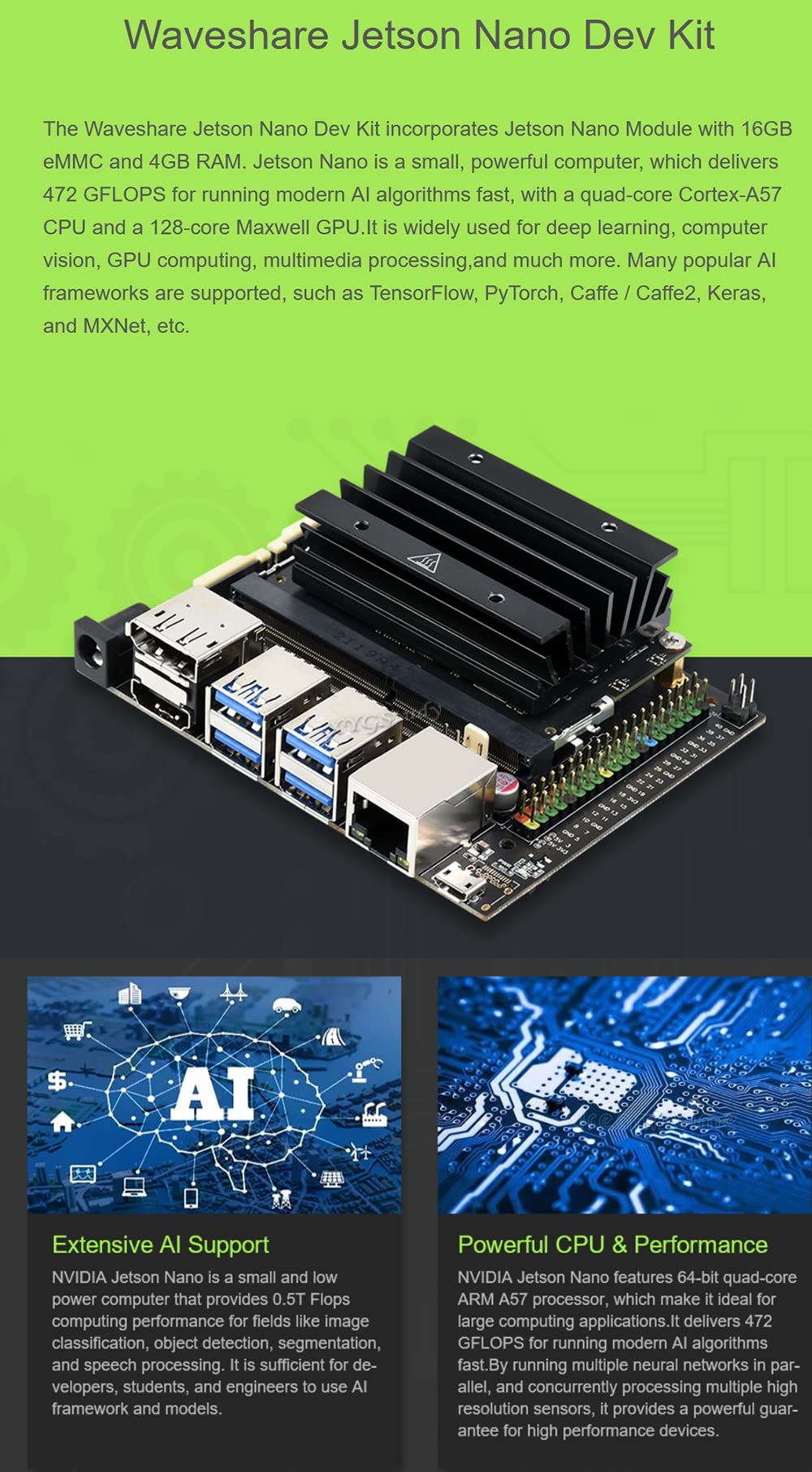 JetBot AI Kit Based on Jetson Nano to Build Smart AI-Based Robot JetBot with Front Camera Eye and ROS Nodes Code Dual Mode Wireless WiFi Bluetooth Facial Recognition Object Tracking etc @XYGStudy