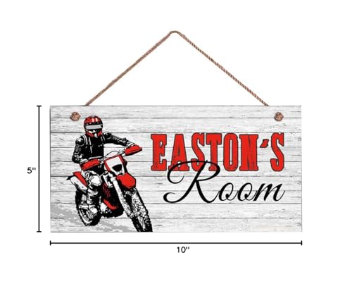 WOODSIGN Rustic Sports Room Sign - Personalized Kids Name Sign, 5" x 10"