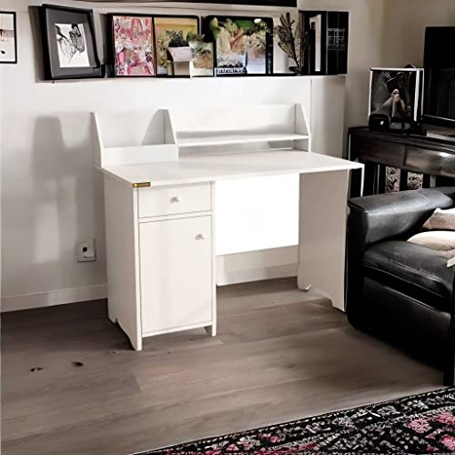 ALISENED Computer Desk with Drawers and Hutch,Small Home Office Desk,Wood Desk Executive Desks with Storage Shelf, Writing Desk with File Drawer for Bedroom Small Space