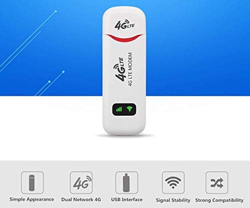 Yoidesu 4G LTE USB Modem,100Mbps Mobile Router,Network Hotspot,3G 4G Modem,Router,Support LTE B1/B3/B7/B8/B20 SIM/USIM FDD,WCDMA,TF Slot up to 32GB,Portable