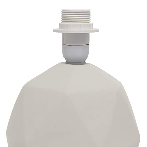 Simple Designs LT2060-WHT Geometric Concrete Table Lamp, White