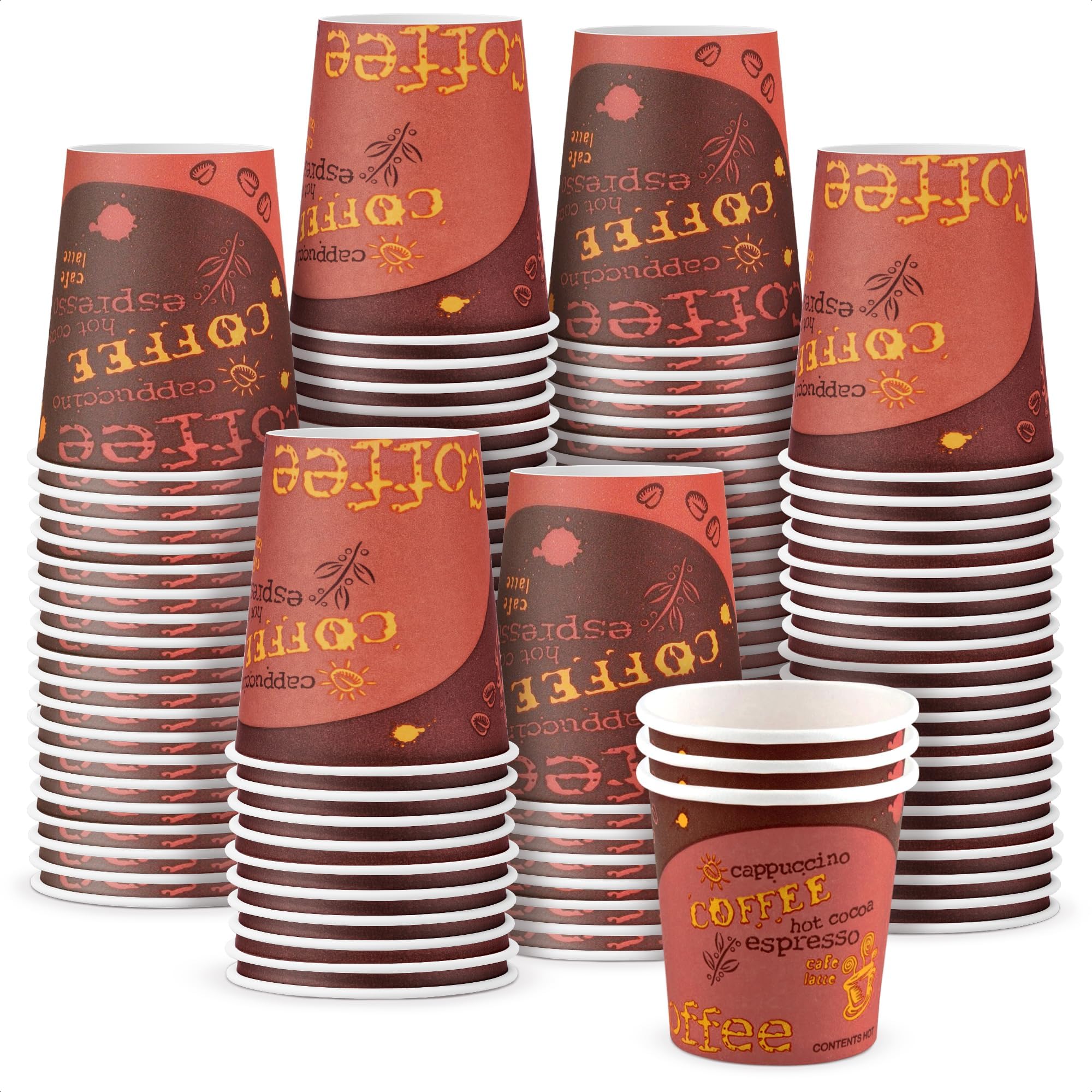 3 Oz Disposable Espresso Cups for Hot Drinks - 200Pcs Paper Espresso Cups for Party Cups Disposable Coffee Shots Cups for Wedding Travel Cup - Hot Coffee Cups for Espresso Cup Set Small Paper Cups