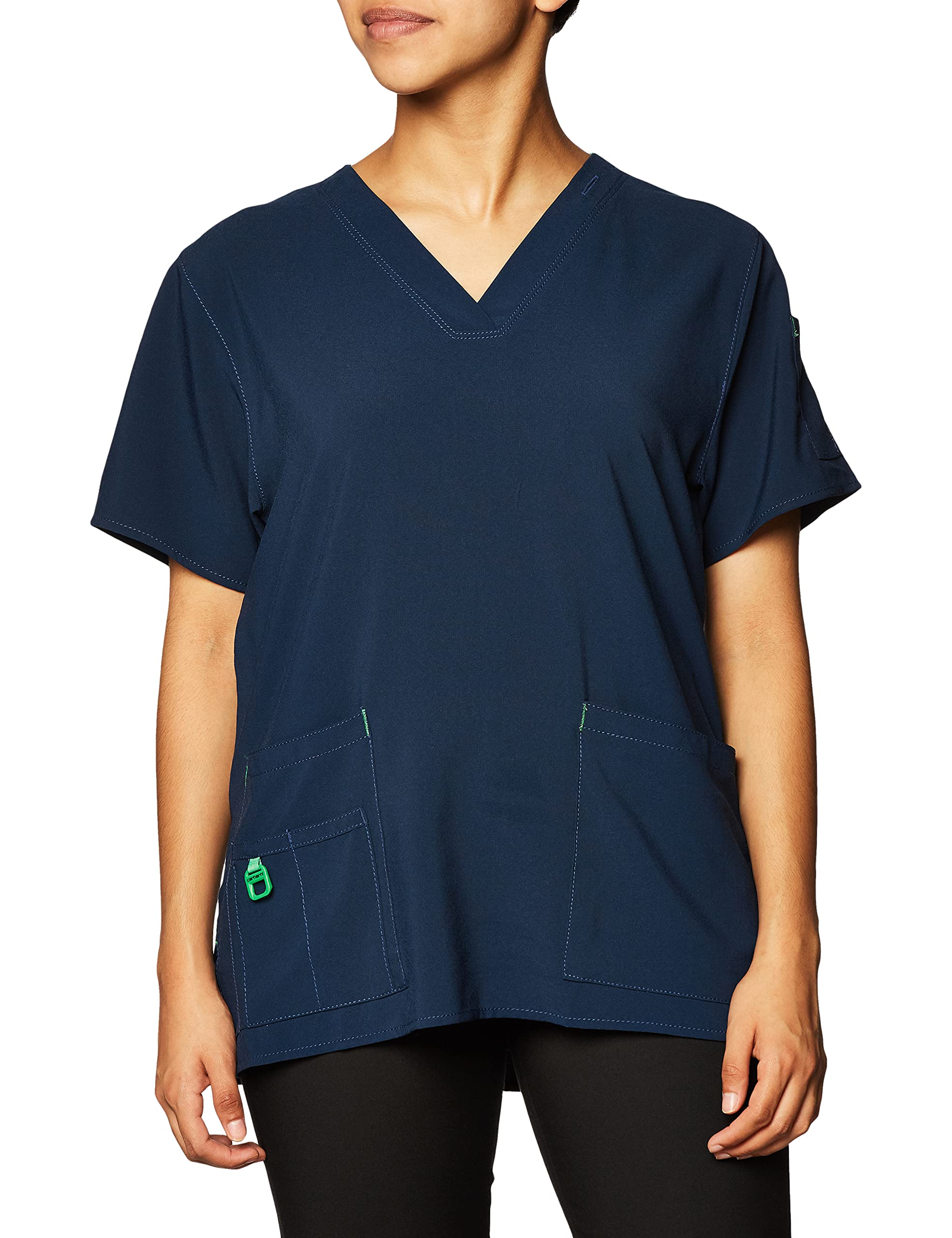 Carhartt Force Cross-Flex Women’s V-Neck Tech Top — Navy, Large