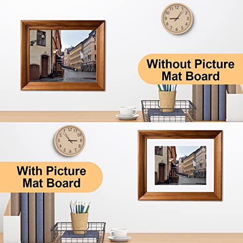 Acid Free 16 Pack 8 x 10 White Pre-Cut Picture Mat Board Show Kit for 5 x 7 Photos,Artworks,Prints,Includes 16Pcs Core Bevel Cut Matts & 16 Pcs Backing Board &16Pcs Clear Bags