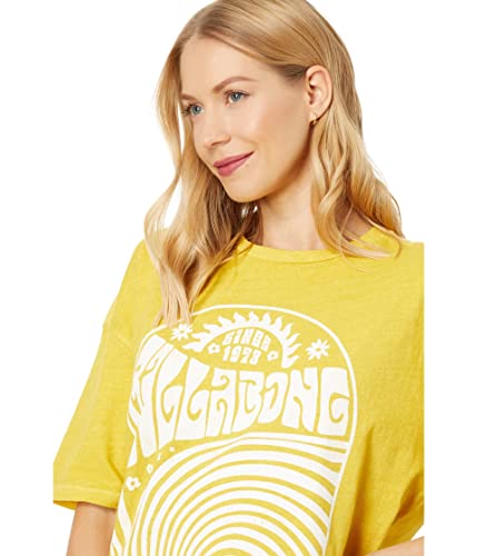 Billabong Women's Short Sleeve Graphic T-Shirt, Honeybee Hello Sunshine, Medium