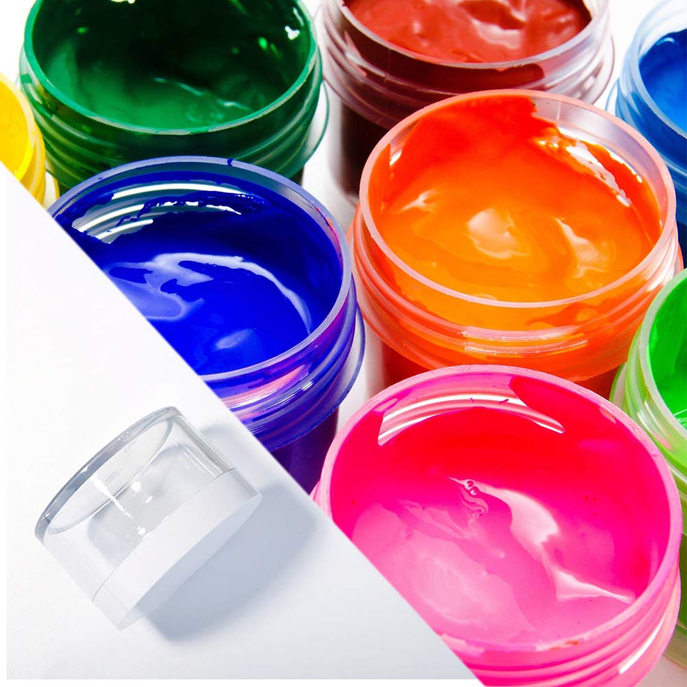 24 Pcs 1 Oz Plastic Cosmetic Containers Set Round Clear Cosmetic Jars with Inner Liners and White Lids for Creams,Lotions,Liquids,Cosmetic,Lip Balm,Lip Gloss