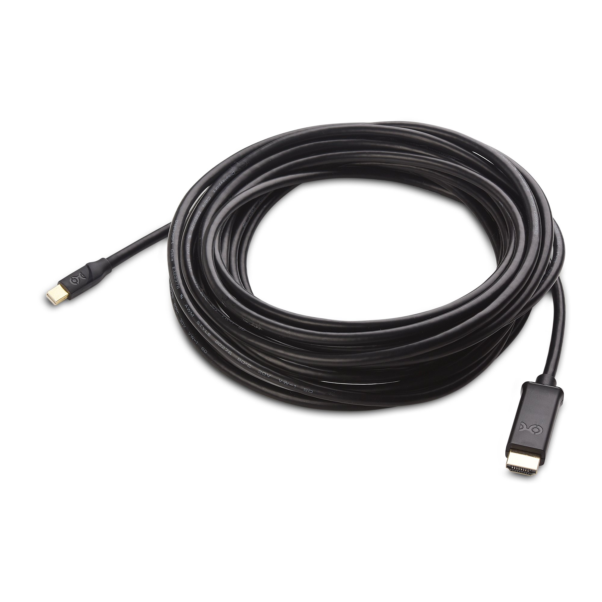 Cable Matters Mini DisplayPort to HDTV Cable in Black 25 Feet - Thunderbolt and Thunderbolt 2 Port Compatible