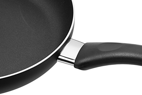 Amazon Basics 3-Piece Non-Stick Frying Pan Set - 8 Inch, 10 Inch & 12 Inch, Black