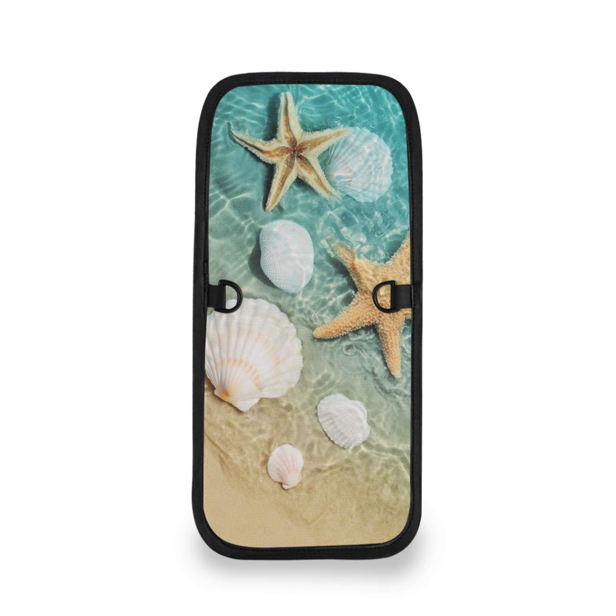 ALAZA Starfish And Seashell On The Summer Beach Small Crossbody Wallet Purse Cell Phone Bag Rfid Passport Holder with Credit Card Slots