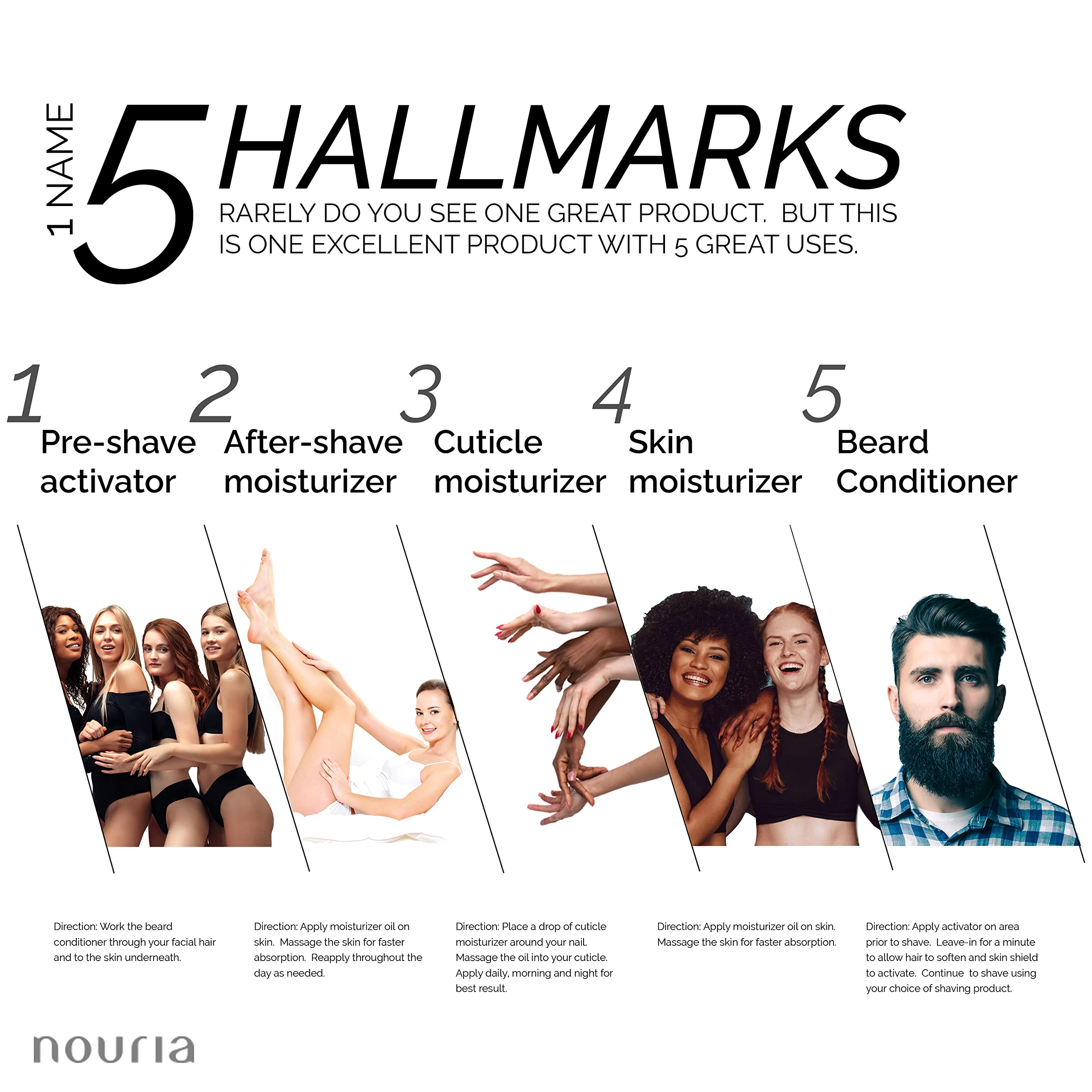 IntiMD Nouria Intimate Pre-Shave Elixir Oil, HydroLock moisturizer conditioner nourishing formula helps with Ingrown Hair, Itch, Razor Bump, Razor Burns for Bikini Area, Legs, Underarm