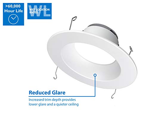 NICOR Lighting DLR565121203KWH LED Downlights, 1 Count (Pack of 1), White