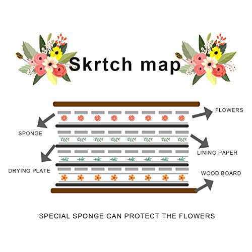 Worown Professional Flower Press Kit, Leaf Press, Plant Press, 6 x 8 inch 6 Layers Nature Press Kit Including Instructions