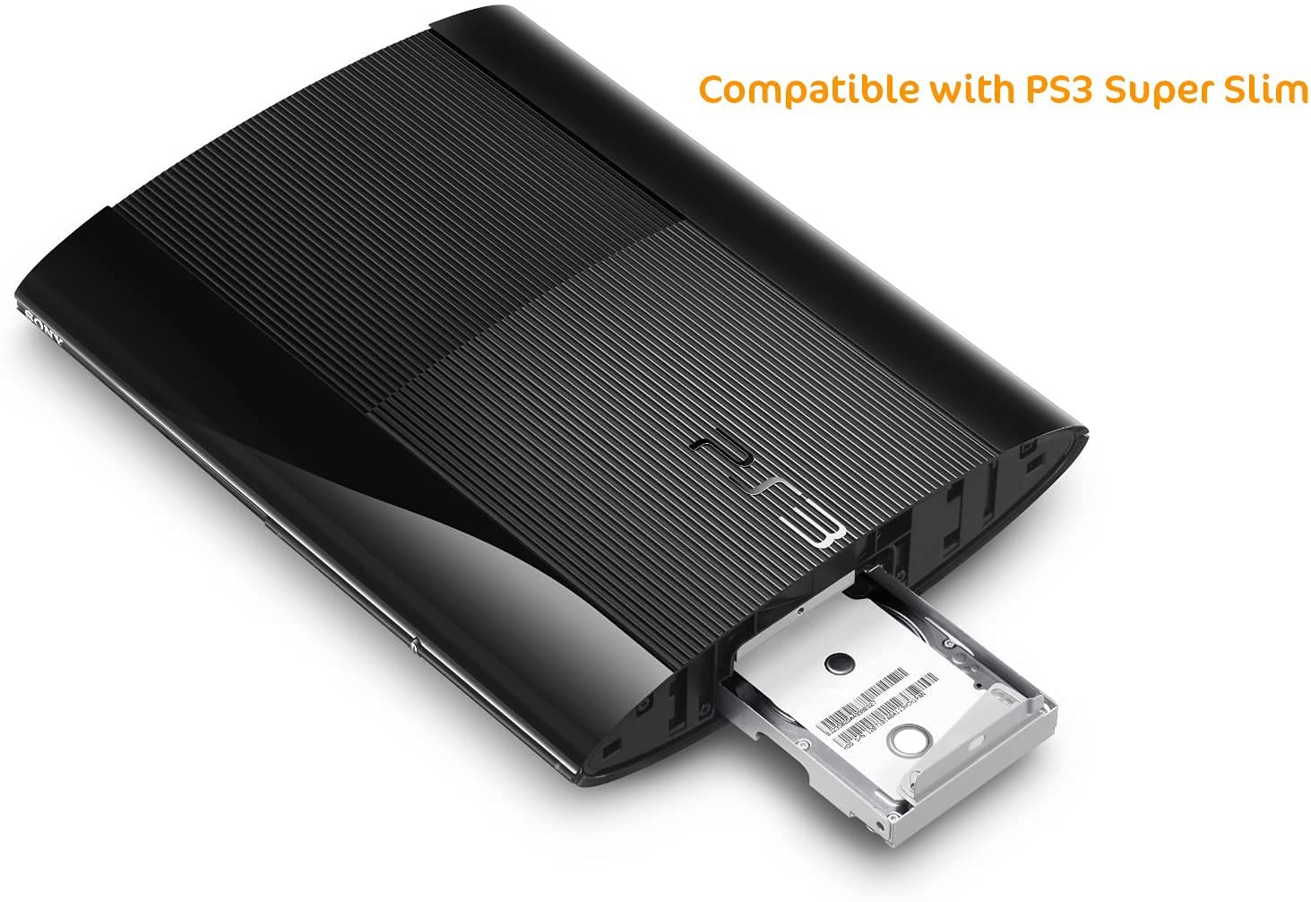 BIPRA Sony PlayStation 3 PS3 500GB Hard Drive Kit Inc Mounting Bracket Caddy Cradle Super Slim with HDD - Include Mounting Bracket and Hard Drive - Exclusive from Limited with 1 Year Warranty (500GB)