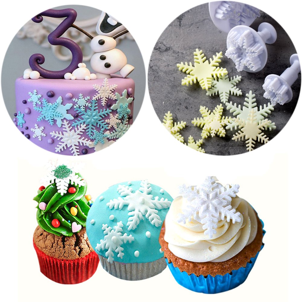 22 PCS Christmas Cookie Cutter Set Molds, Christmas Fondant Embossing Tools Plunger Cookie Cutter Sugarcraft Tree/Leaves/Sled/Snowman/Jingling Bell/Deer/Snowflake for Christmas Plunger Cake Cutter