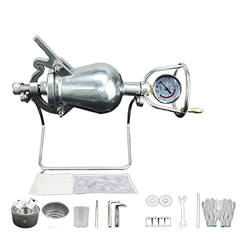 Chinese Vintage Mini Popcorn Machine, 304 Stainless Steel Popcorn Machine, Manual Crank Popcorn, Hand Grain Popcorn Heating Slow Boost With Pressure Gauge Suitable For Family Gathering Party Fun