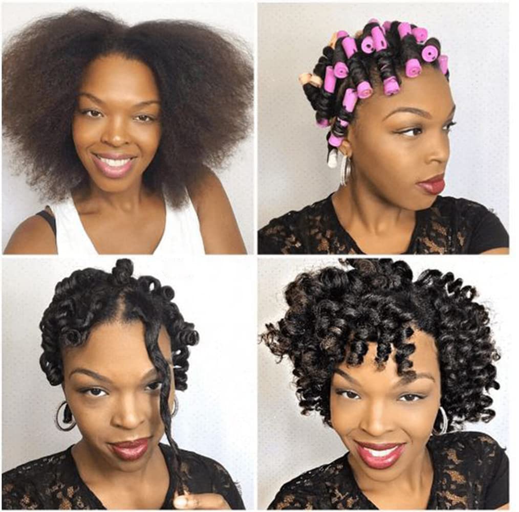 20pcs Women's Perm Rods Set for Natural Hair: 2 Sizes Cold Wave Hair Rollers for Curling and Styling All Hair Lengths - DIY Hairdressing Tools (Purple)